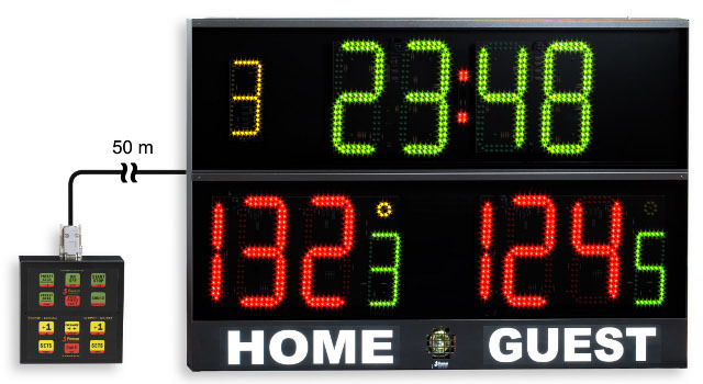 FAVERO: Electronic scoreboard with timer for multisport, Basketball ...